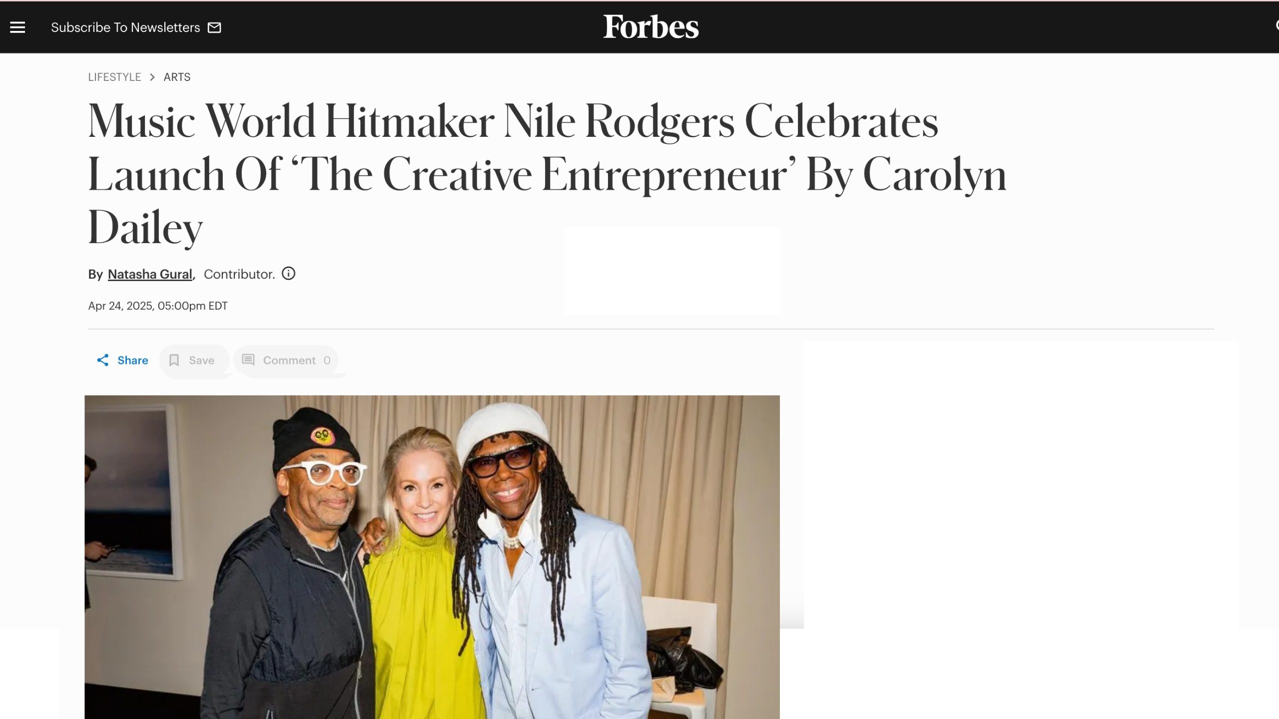 Creative Entrepreneurs | Nile Rodgers and Carolyn Dailey celebrate “The ...